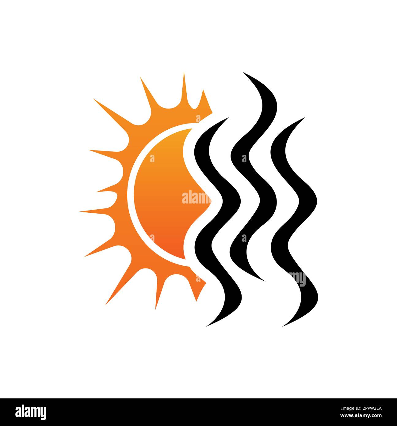 Heat Wave Symbol Logo Icon Stock Vector Image & Art - Alamy
