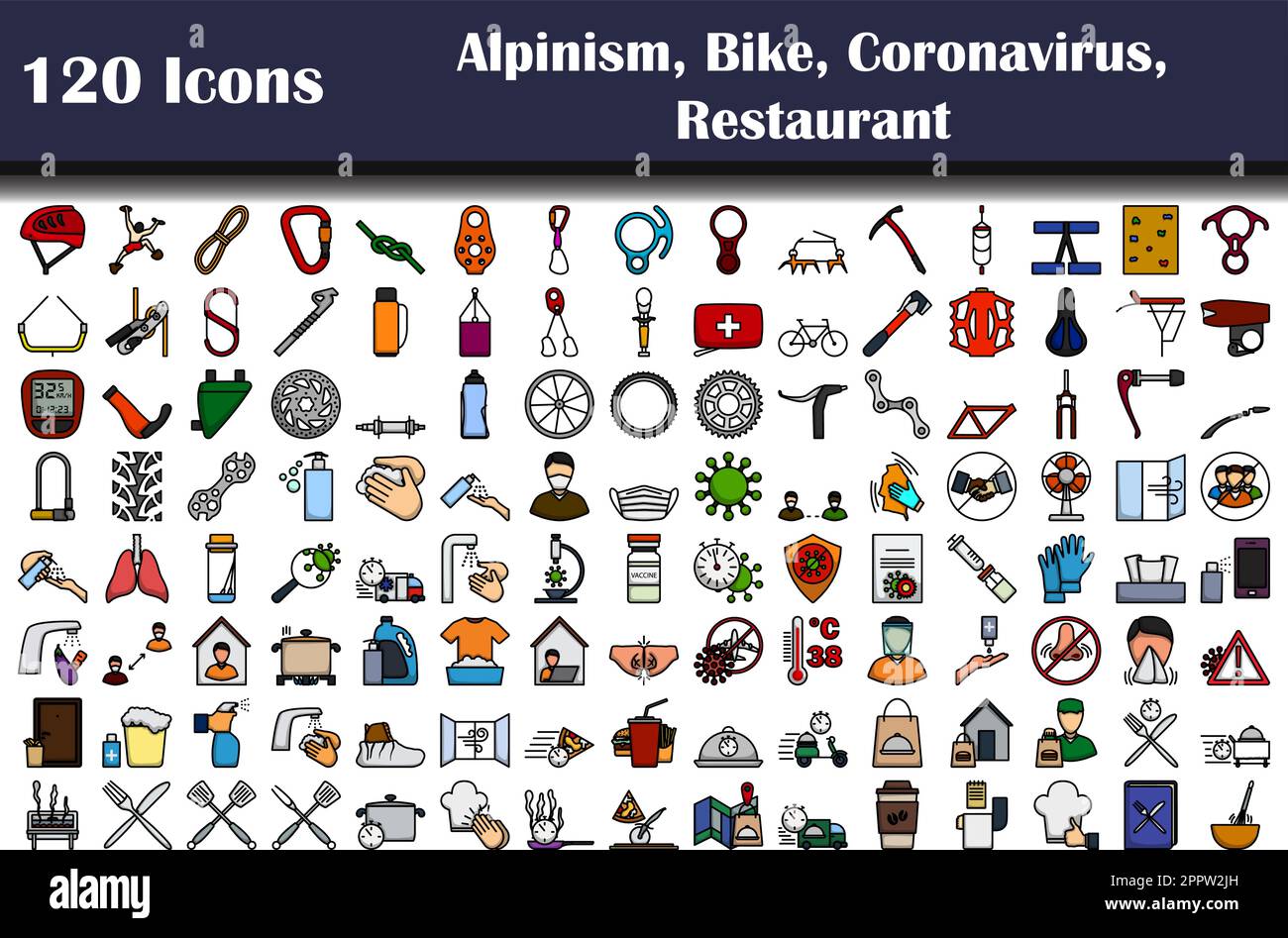 120 icons of alpinism hi-res stock photography and images - Alamy