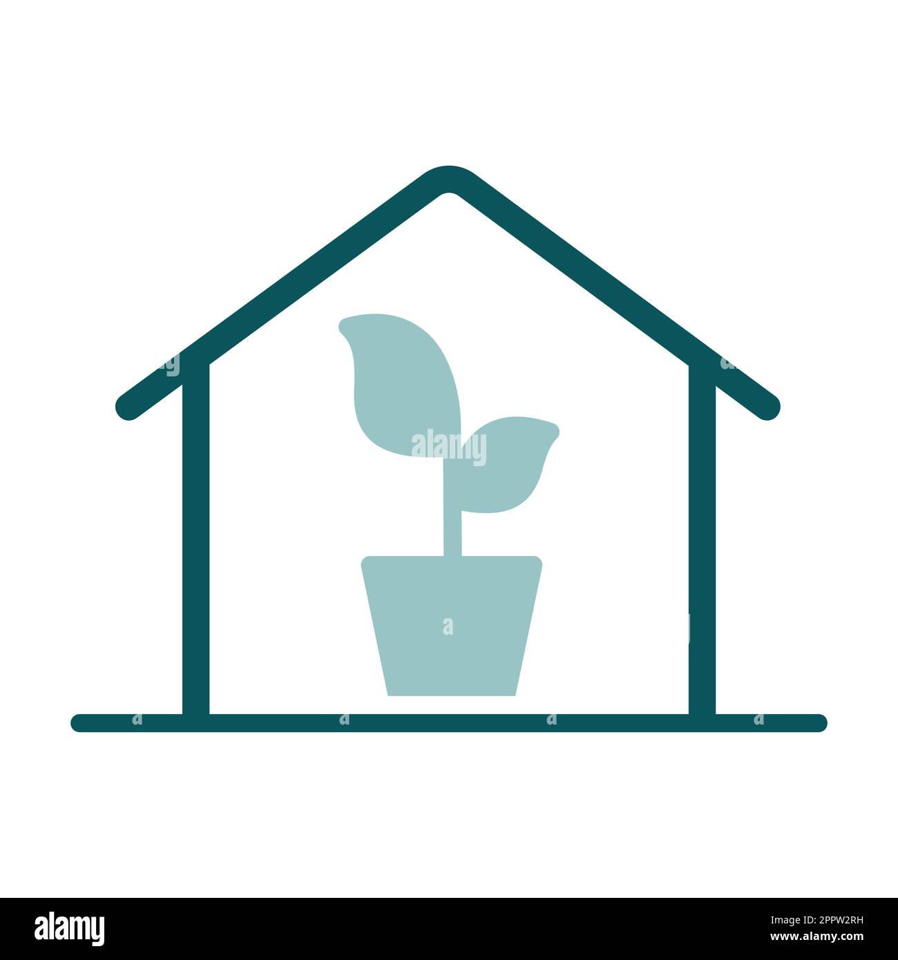 Greenhouse with seedlings inside vector icon Stock Vector Image & Art ...