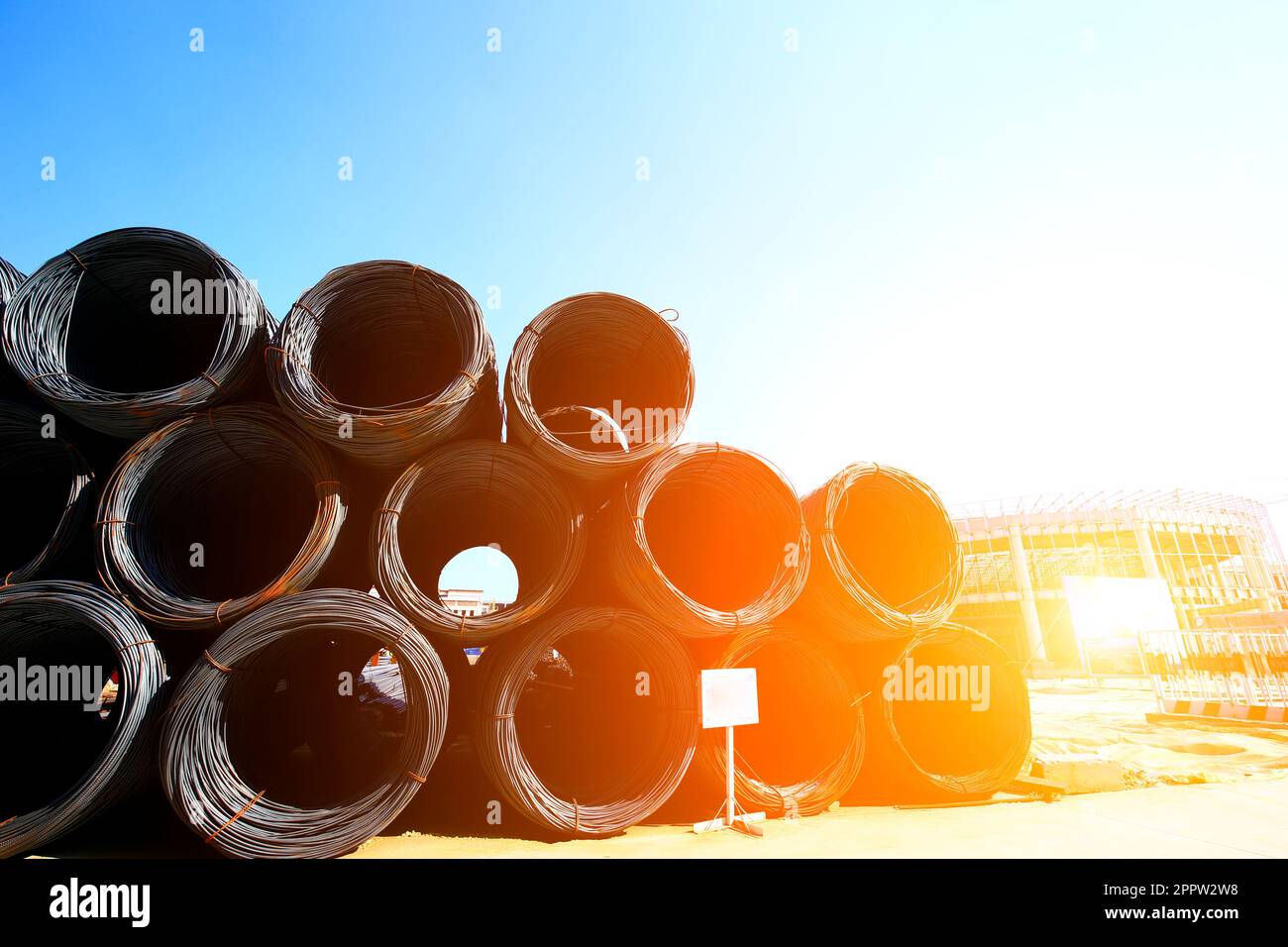 Steel rods or bars used to reinforce concrete Stock Photo - Alamy