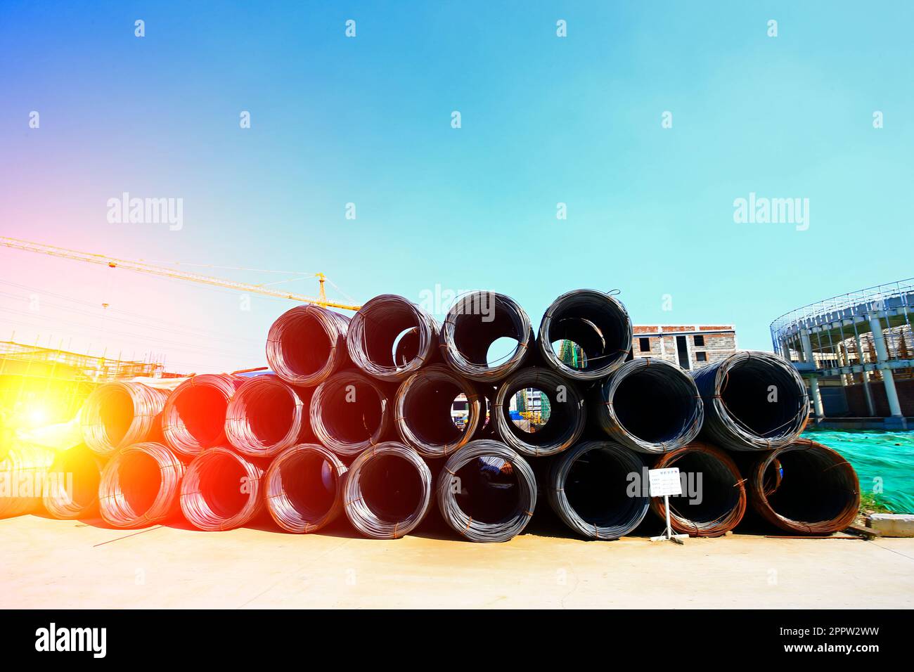 Steel rods or bars used to reinforce concrete Stock Photo - Alamy