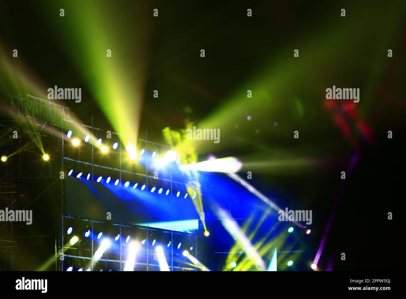 Stage lighting effect in the dark, close-up pictures Stock Photo - Alamy