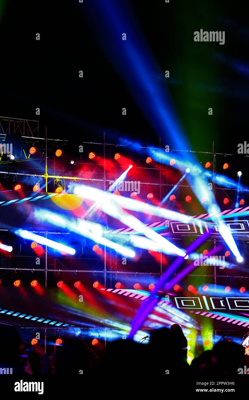 Stage lighting effect in the dark, close-up pictures Stock Photo - Alamy