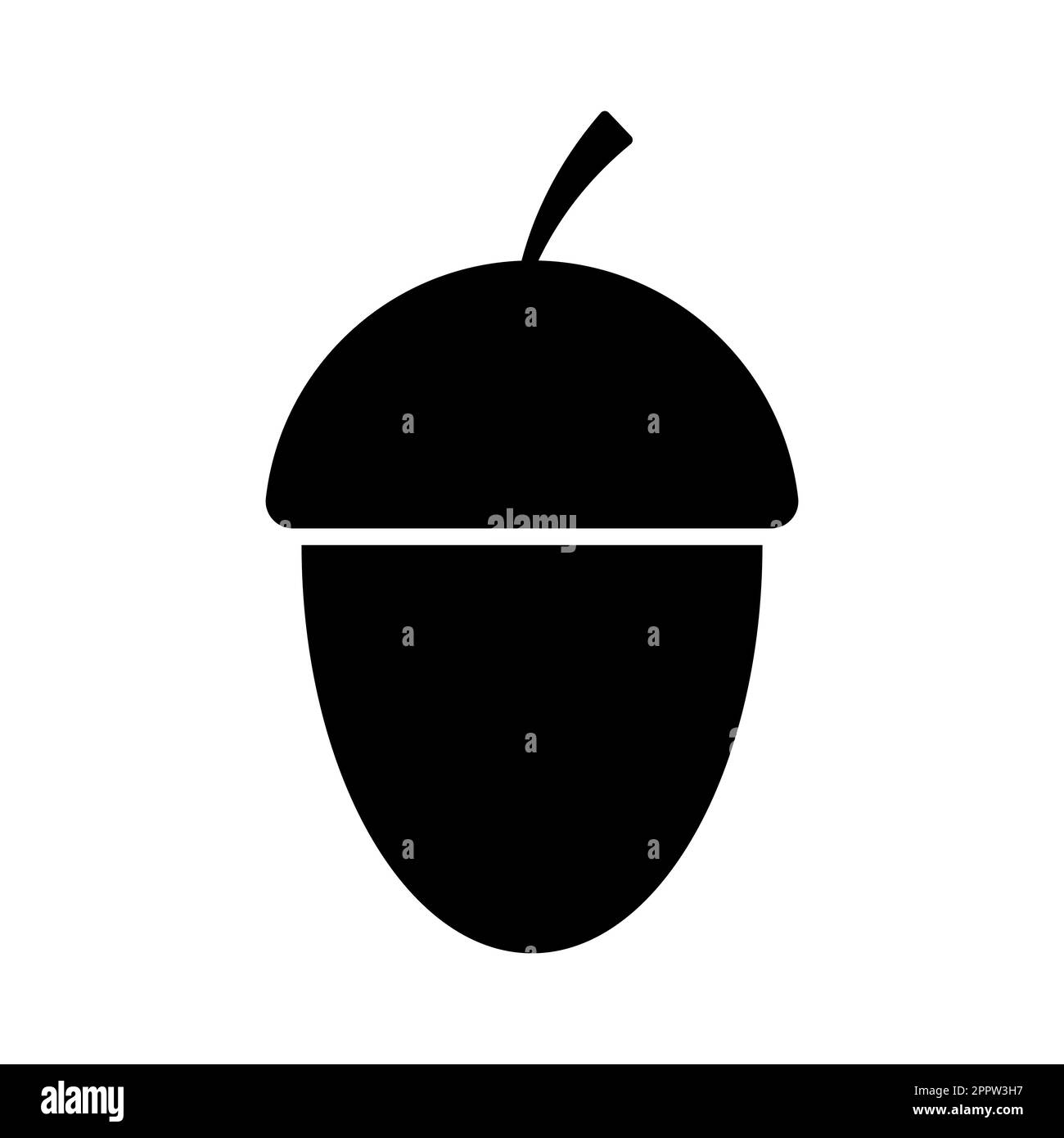 Acorn vector icon isolated on white background Stock Vector Image & Art ...