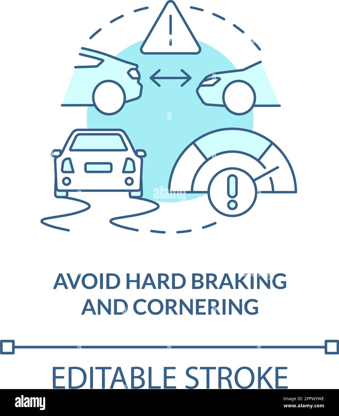 Car cornering safety Stock Vector Images - Alamy