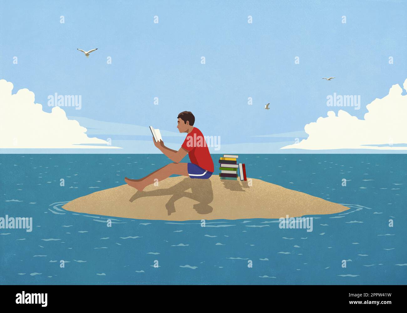 Summer reading stack beach hi-res stock photography and images - Alamy