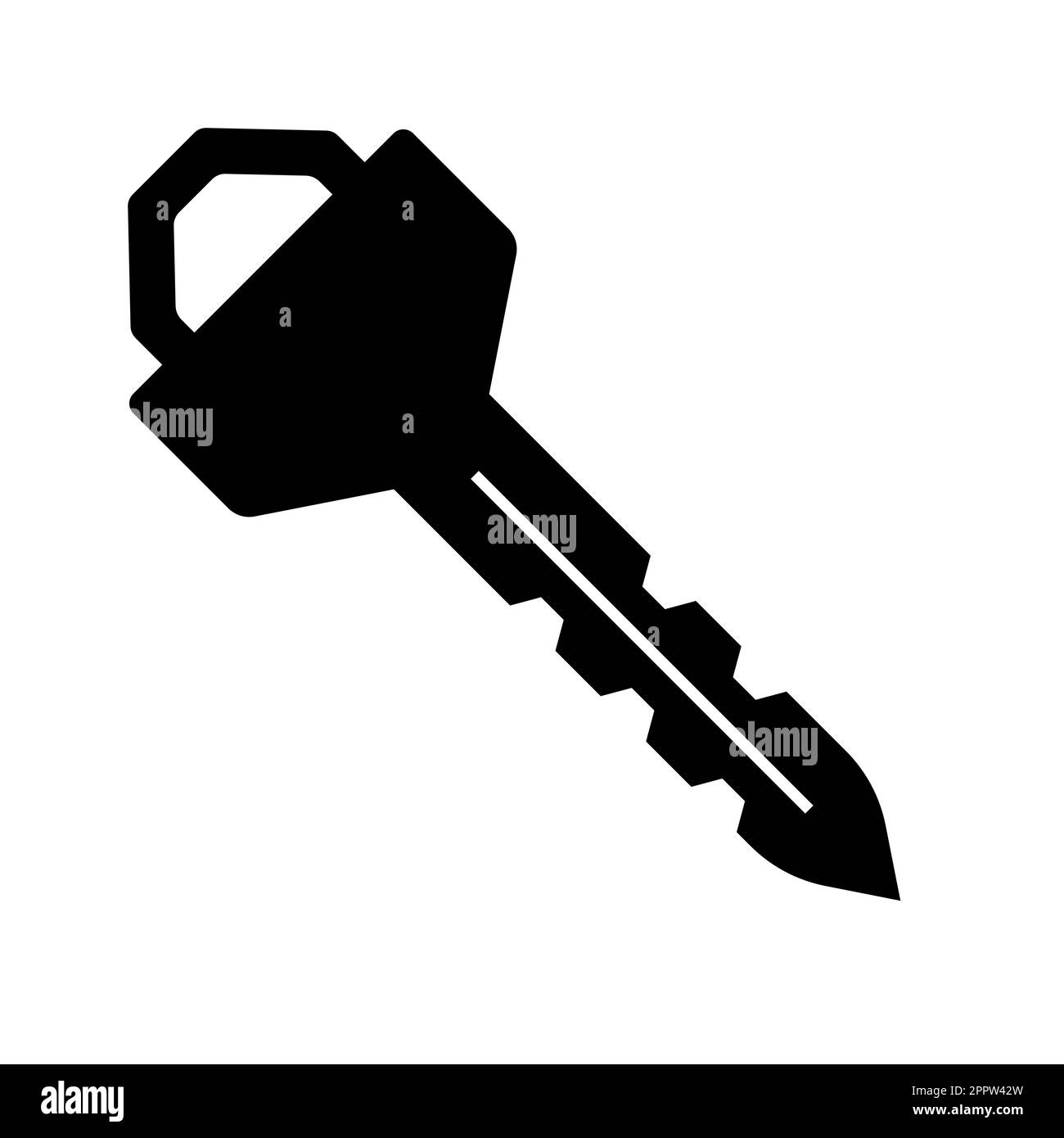 Key black vector icon isolated on white background Stock Vector Image ...
