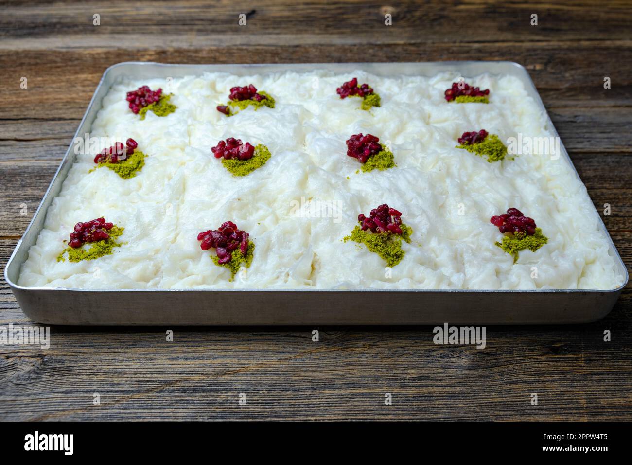 Traditional Ramadan Turkish dessert gullac, traditional flavor with ...