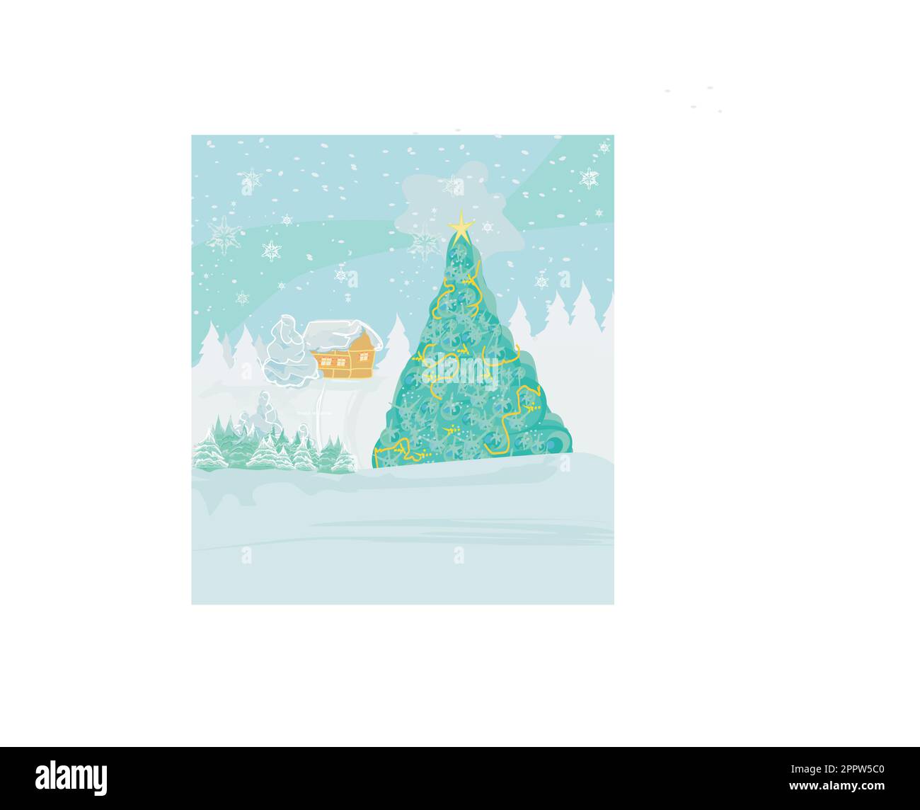 winter landscape - vector Stock Vector Image & Art - Alamy