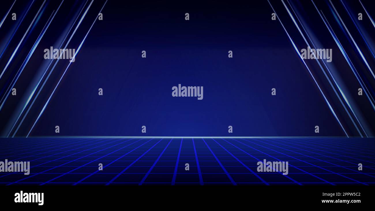 Electric blue Line Grid Stage Stock Vector Image & Art - Alamy