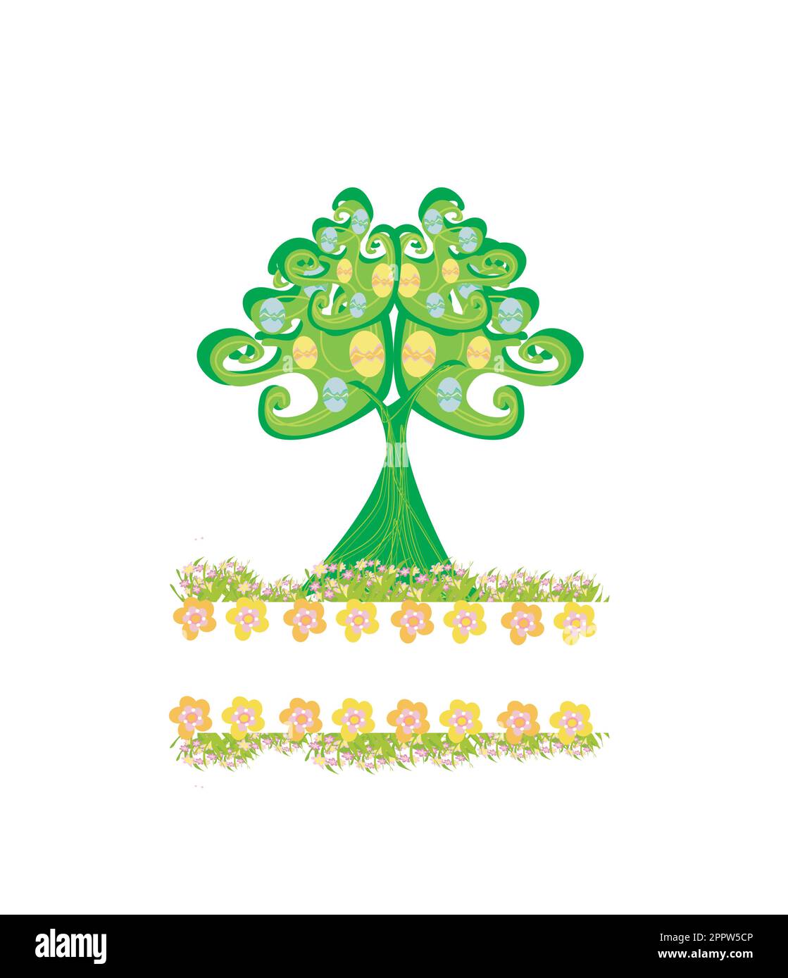 Easter tree frame Stock Vector Image & Art - Alamy