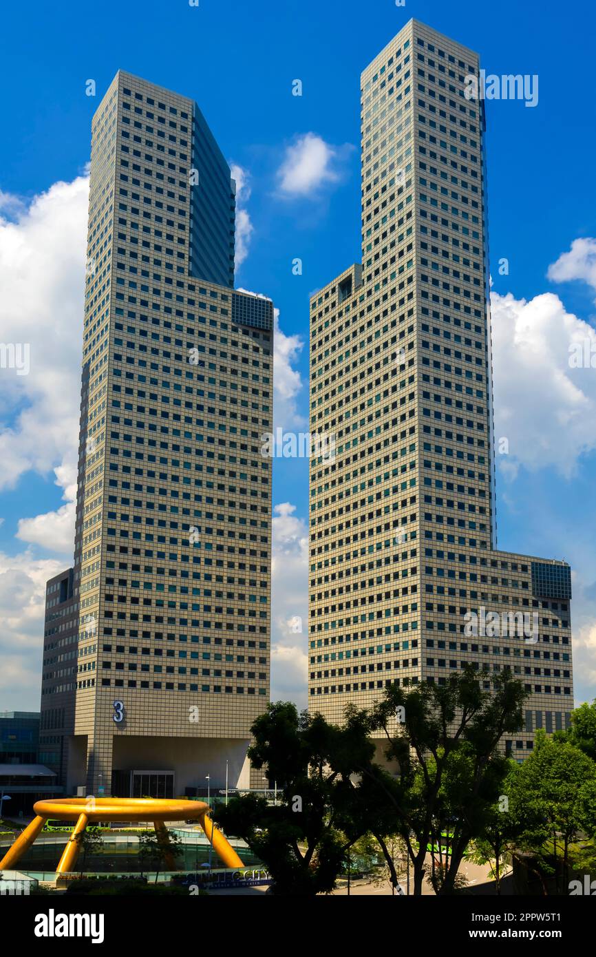 The Suntec City Mall in Singapore. The Office Towers comprise five ...