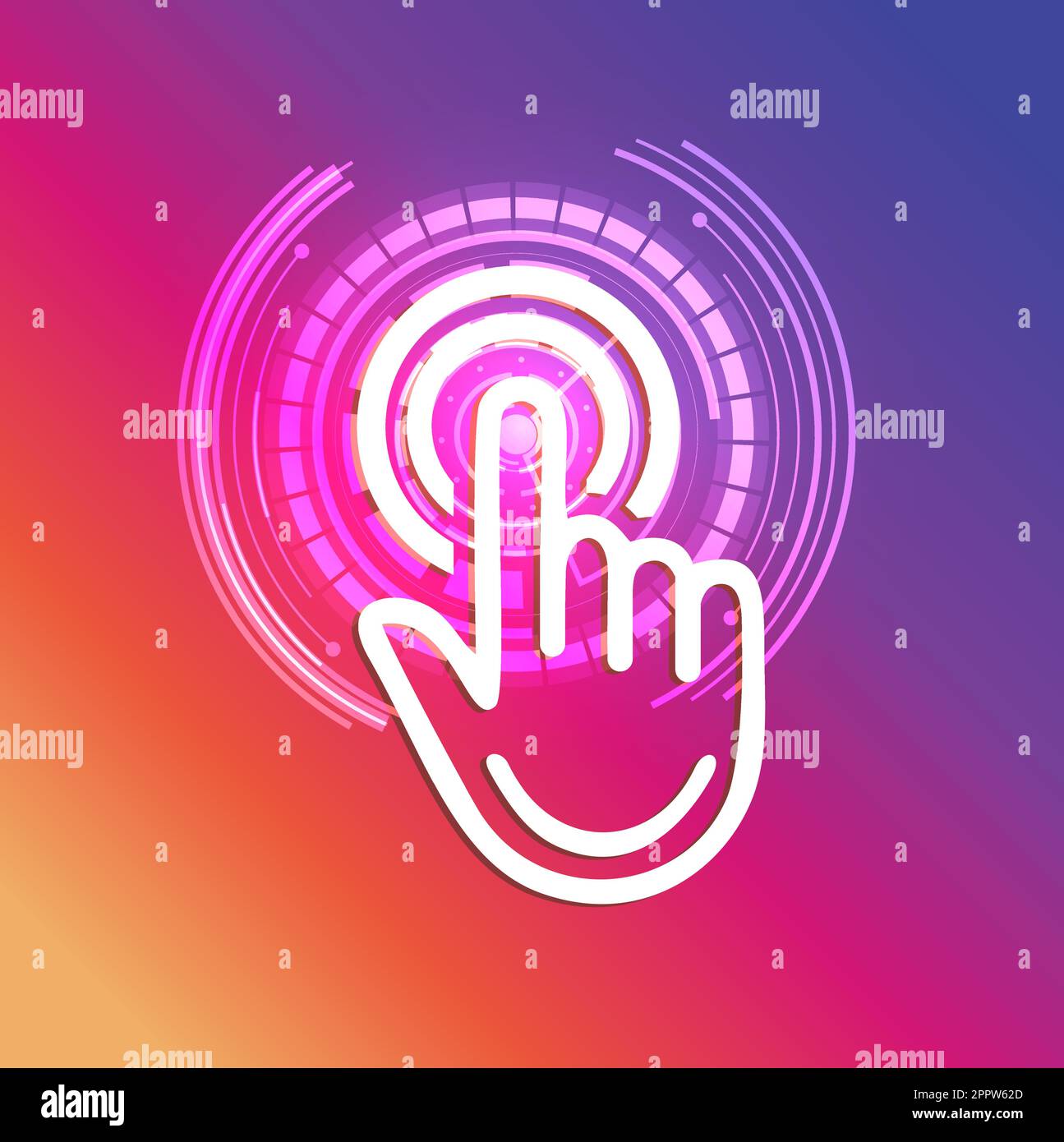 pointing hand click symbol logo sign Stock Vector Image & Art - Alamy