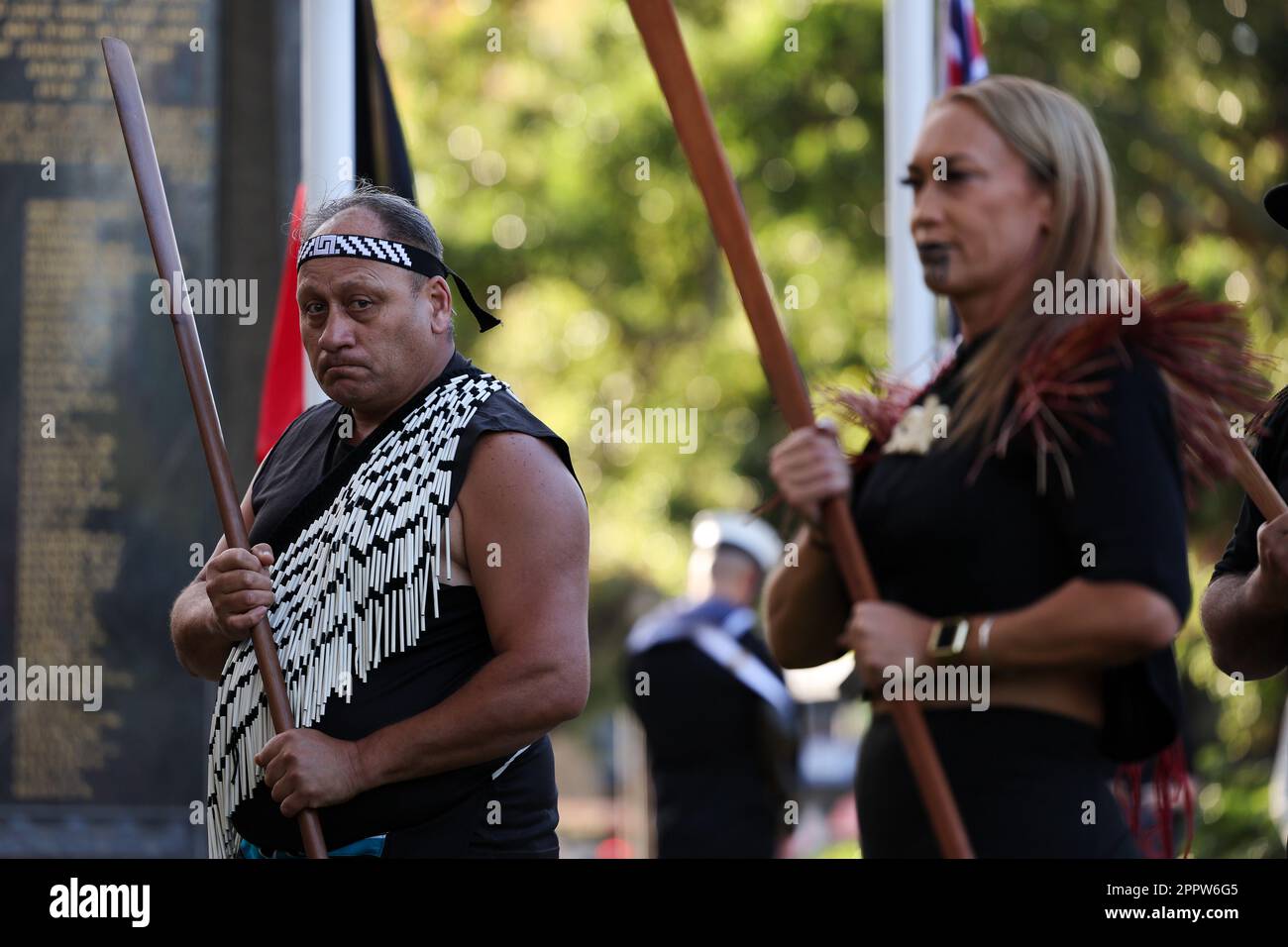 Performers during the Coloured Diggers event on Anzac Day in Sydney ...