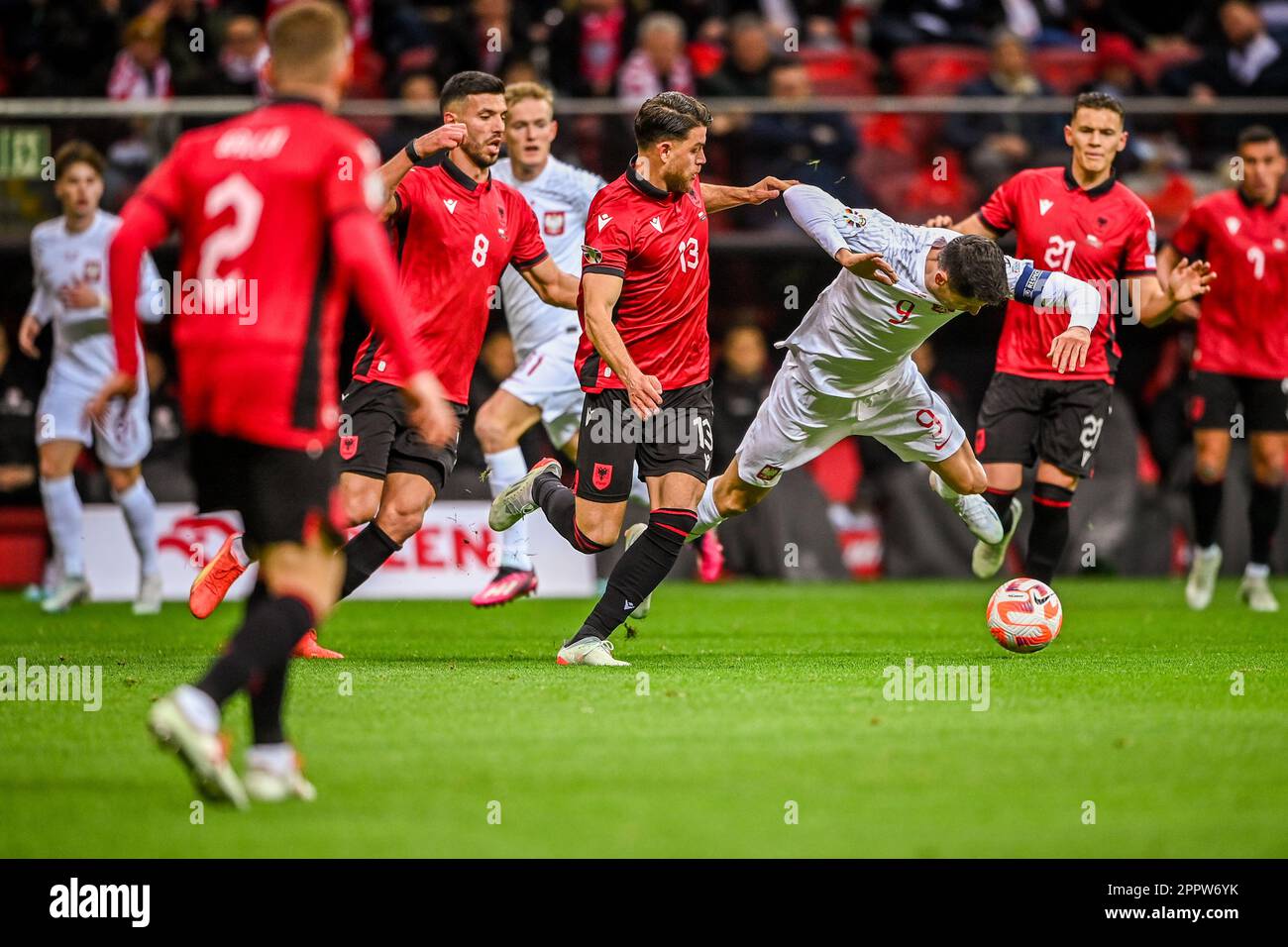 WARSAW, POLAND - MARCH 27, 2023: European qualifiers EURO 2024 gropu ...