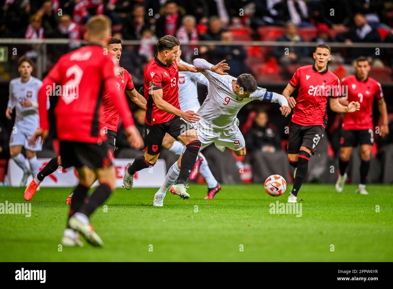 WARSAW, POLAND - MARCH 27, 2023: European qualifiers EURO 2024 gropu ...