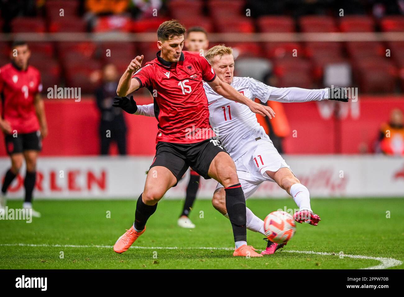 WARSAW, POLAND - MARCH 27, 2023: European qualifiers EURO 2024 gropu ...
