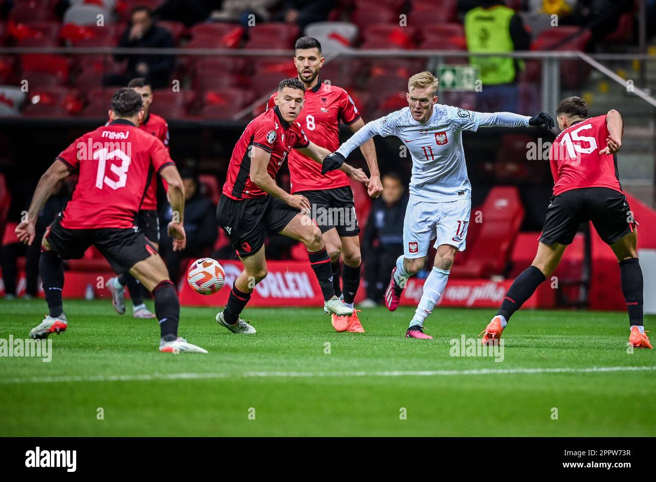 WARSAW, POLAND - MARCH 27, 2023: European qualifiers EURO 2024 gropu ...