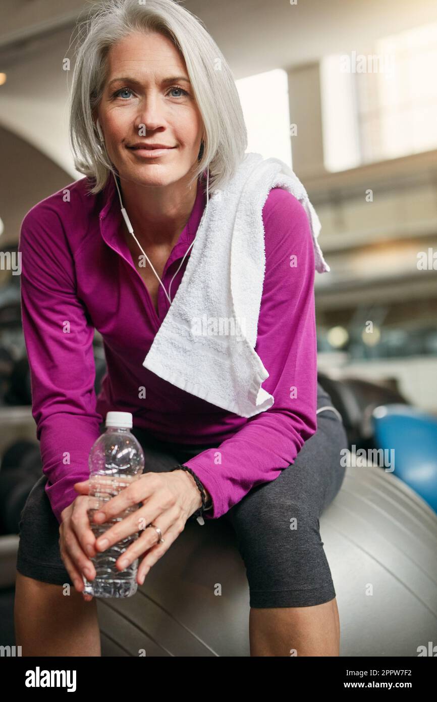 Make fitness a lifestyle, not a duty. Portrait of a mature woman ...