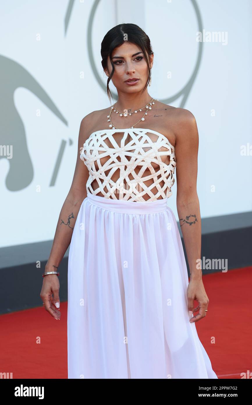 VENICE, ITALY - SEPTEMBER 09: Giulia Cavaglia attends the "Chiara" red ...