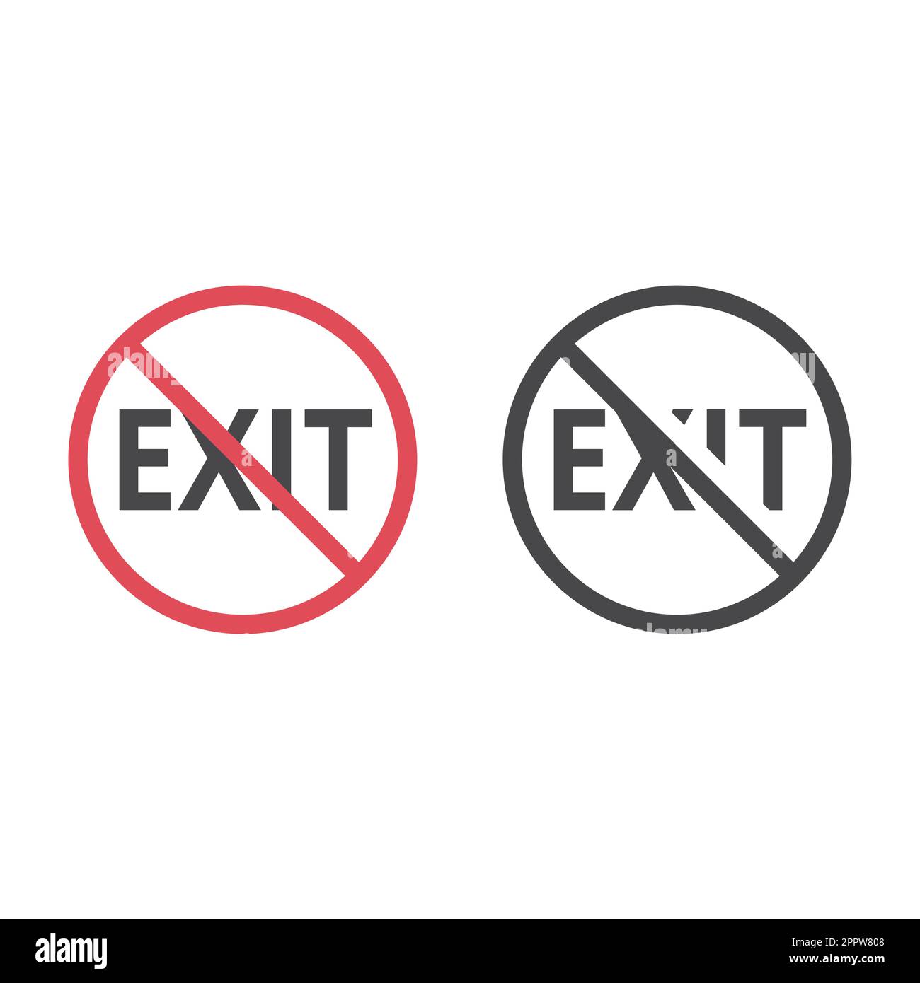 Black exit Cut Out Stock Images & Pictures - Alamy