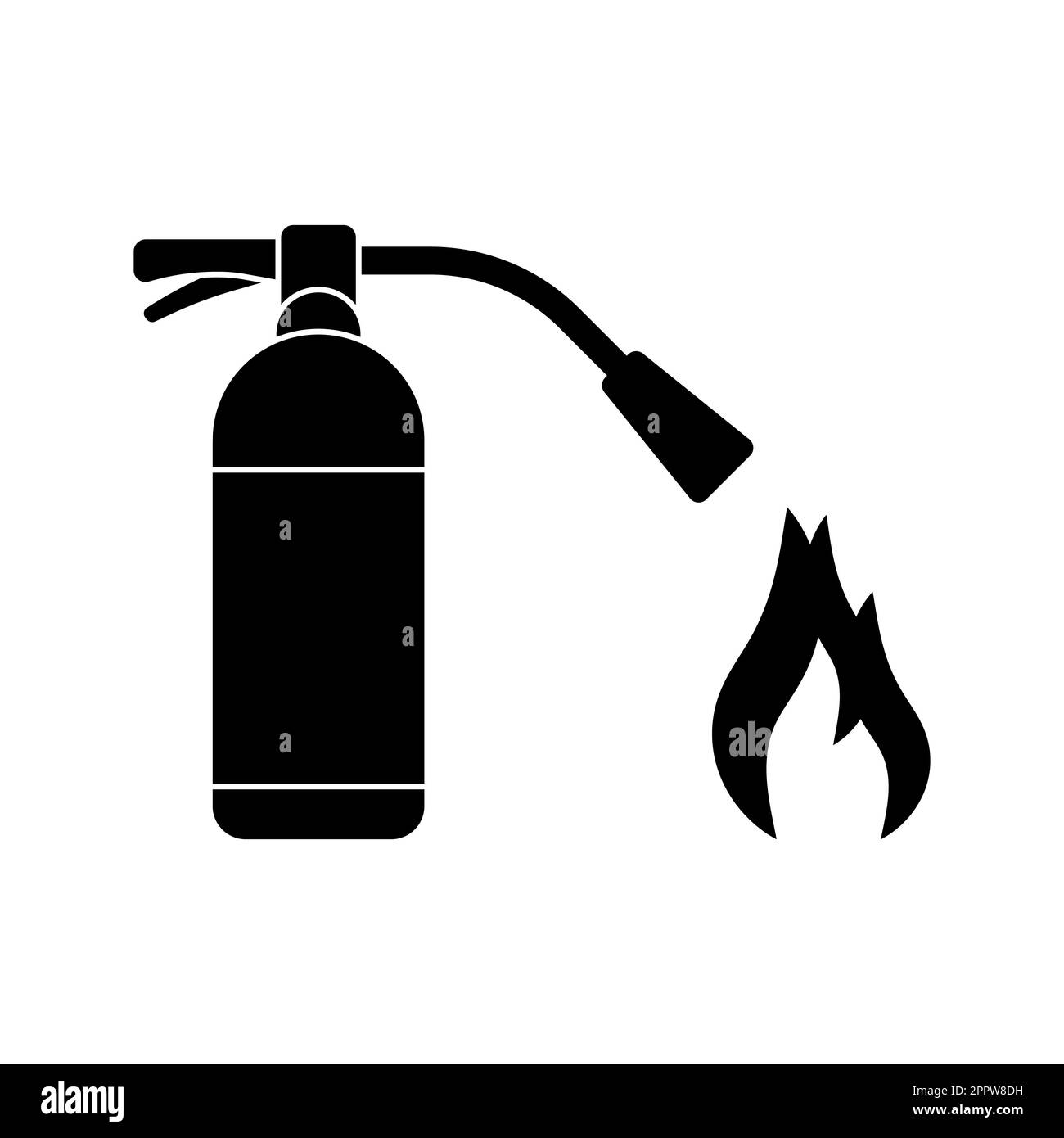 Fire extinguisher vector icon on white background Stock Vector Image ...