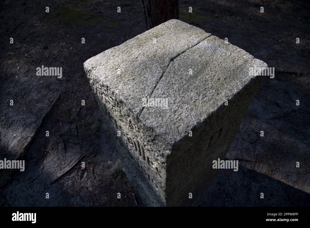 Freie Stadt Danzig/Deutschland and Third Reich boundary stone in former ...