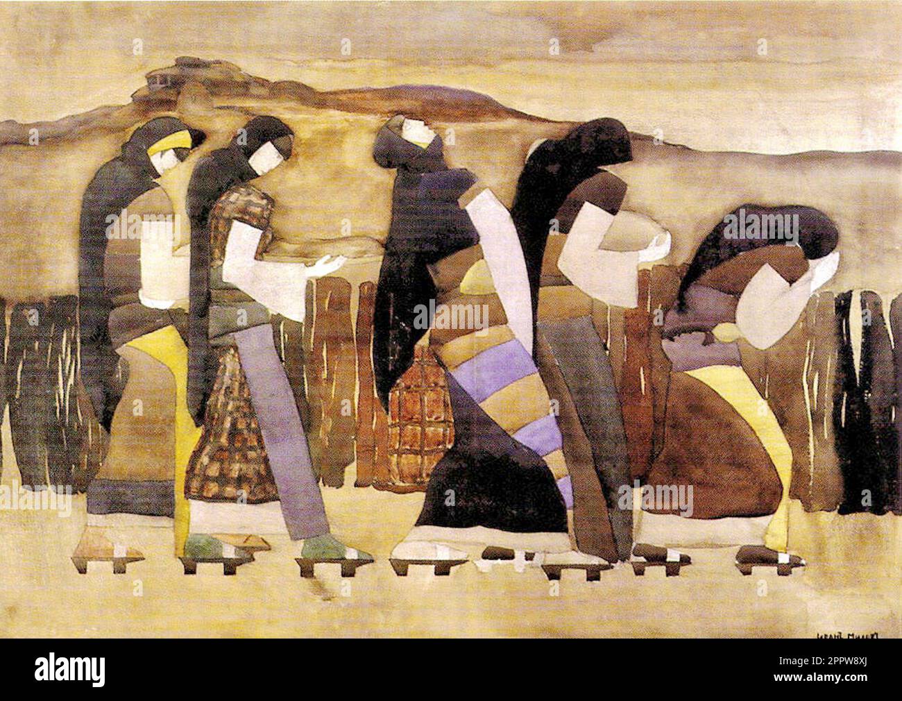 Ivan Milev - Our Mothers are always Dressed in Black - 1926 Stock Photo ...