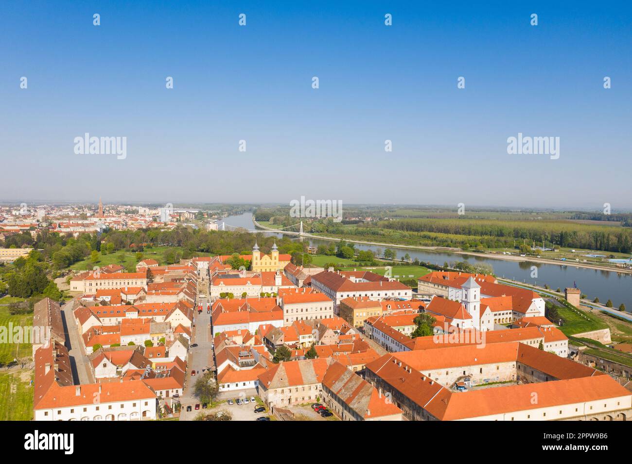 Aerial view of Tvrdja old town in Osijek, Croatia Stock Photo - Alamy