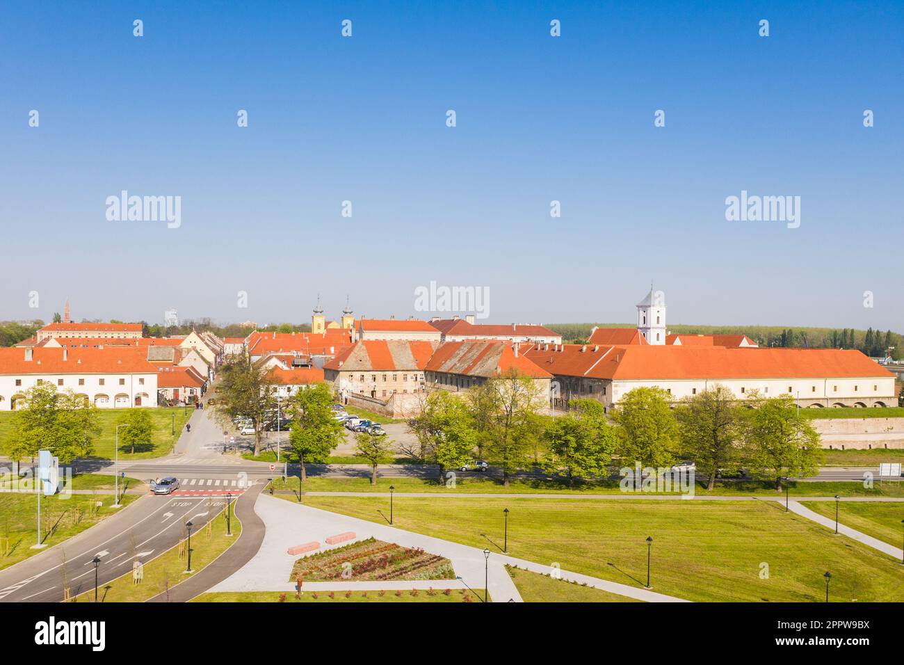 Aerial bridge in downtown fort hi-res stock photography and images - Alamy