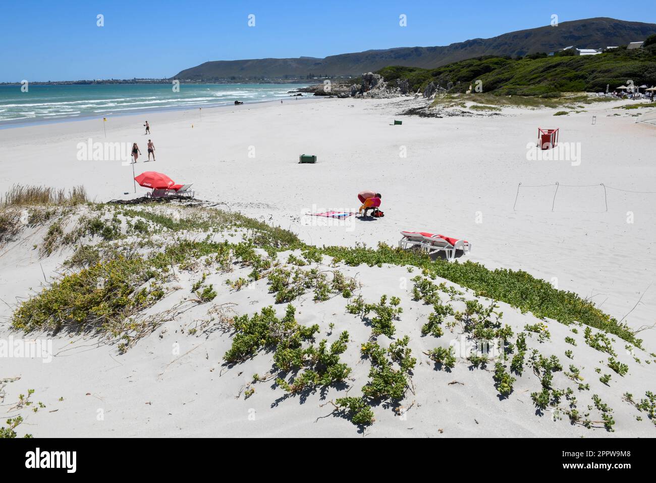 Hermanus, South Africa - 30 January 2023: View at the beach at Hermanus ...