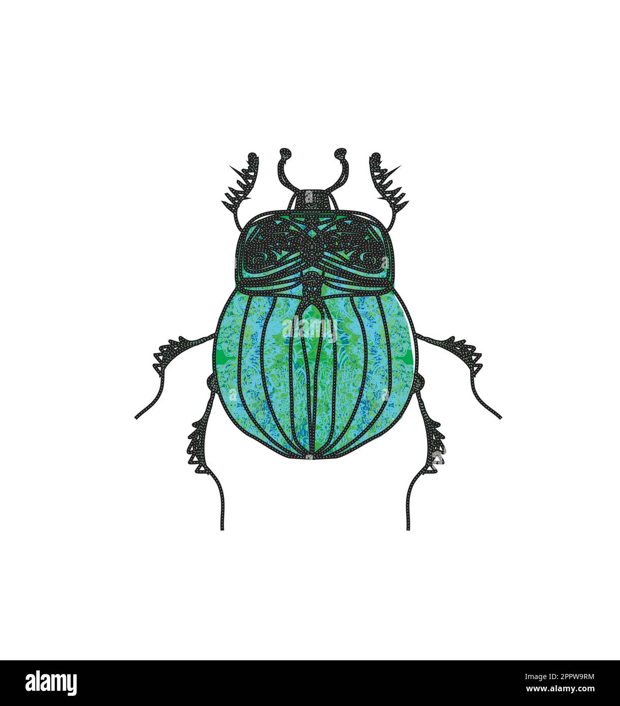 Scarab Beetle Vector Stock Vector Image & Art - Alamy