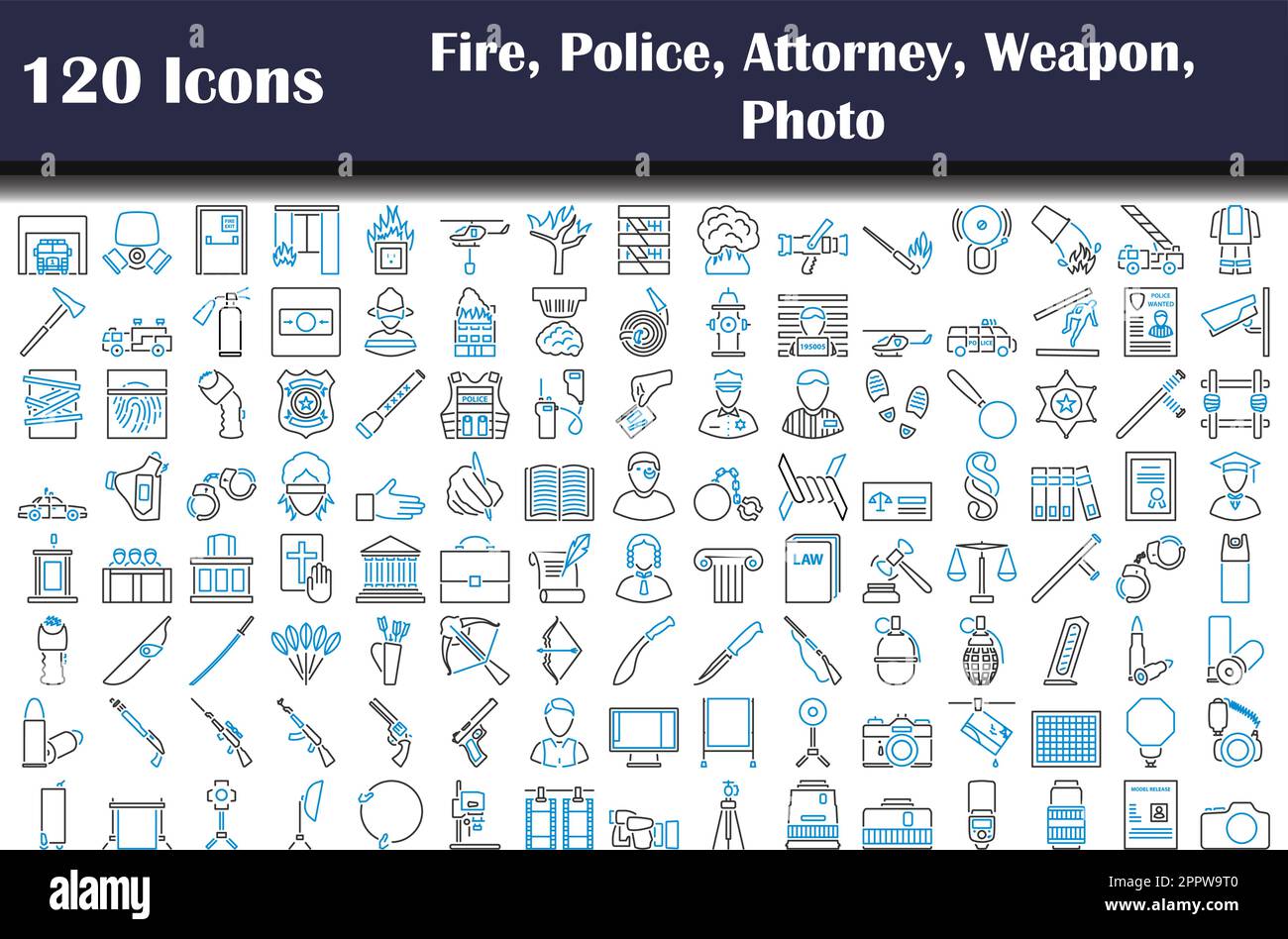 Police justice fire Stock Vector Images - Alamy