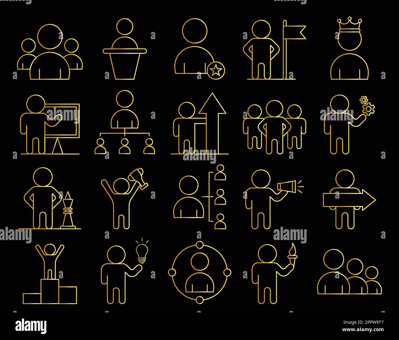 Set of gold leader icons Stock Vector Image & Art - Alamy