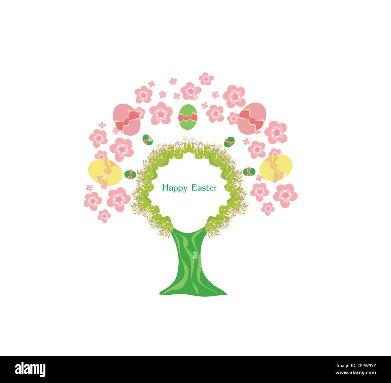 Easter tree frame Stock Vector Image & Art - Alamy