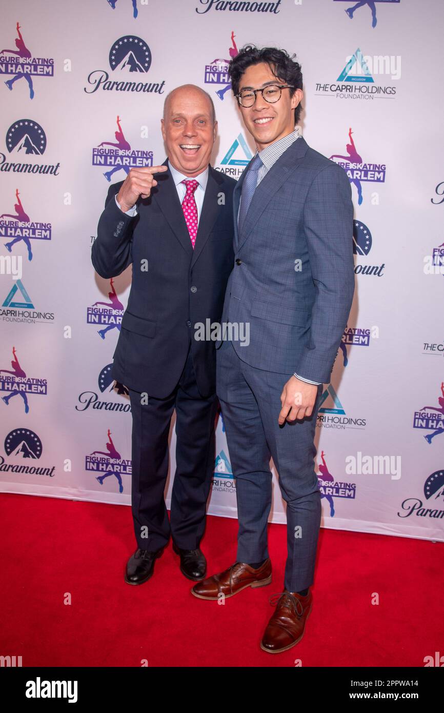 New York, United States. 24th Apr, 2023. Scott Hamilton and Nathan Chen ...