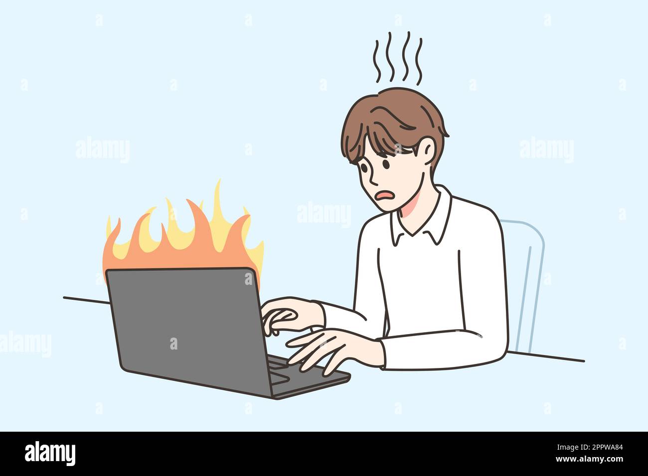 Work breakdown man Stock Vector Images - Alamy