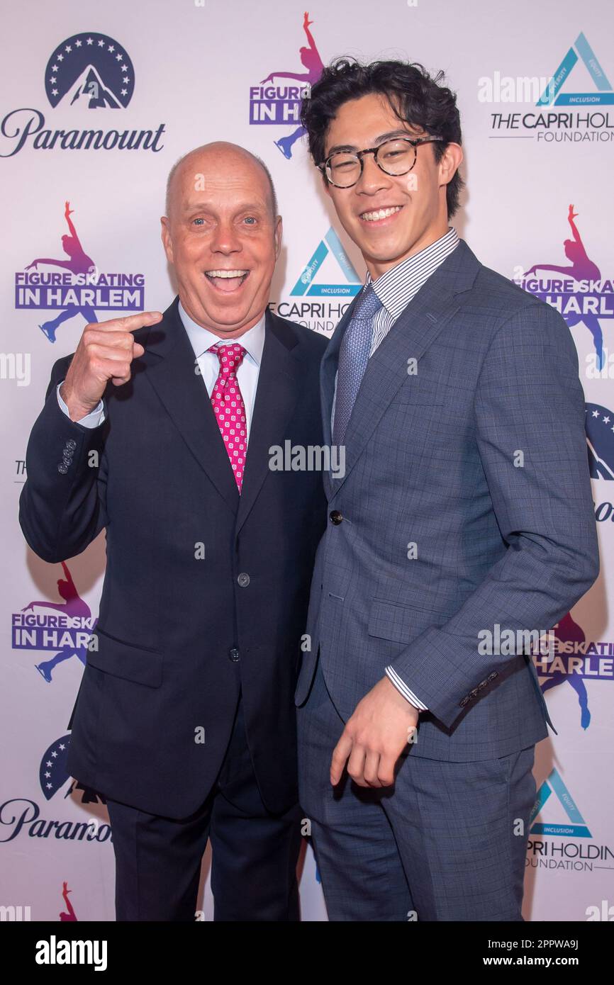 New York, United States. 24th Apr, 2023. Scott Hamilton and Nathan Chen ...