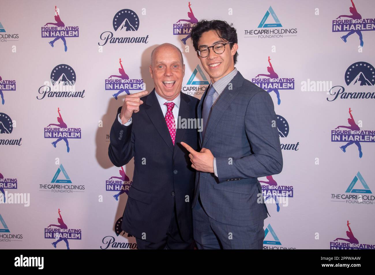 New York, United States. 24th Apr, 2023. Scott Hamilton and Nathan Chen ...