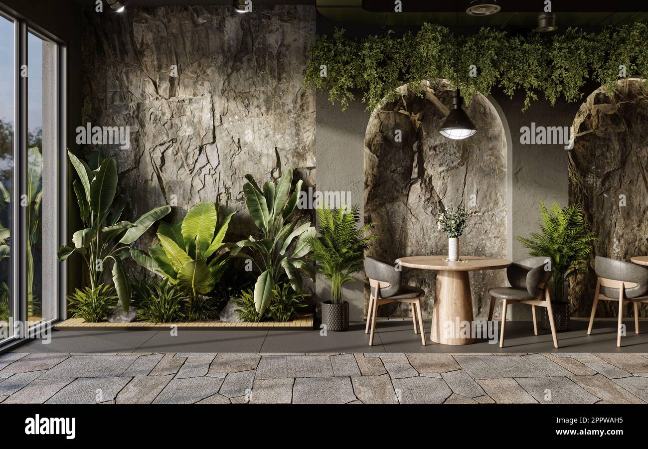 Arched Wall in modern interior design Stock Photo - Alamy