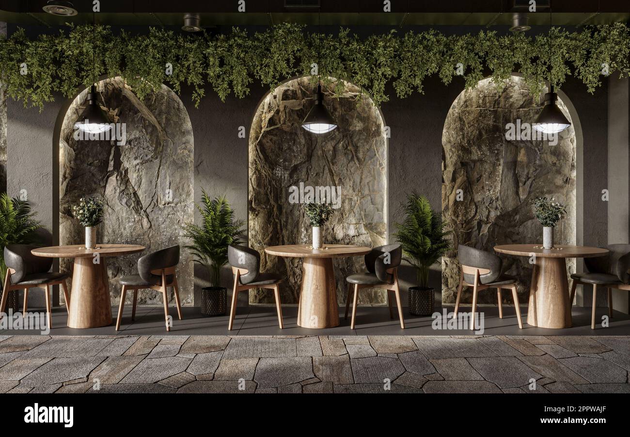 Arched Wall in modern interior design Stock Photo - Alamy