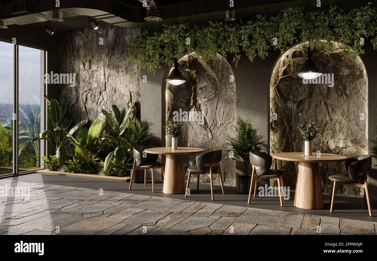 Arched Wall in modern interior design Stock Photo - Alamy