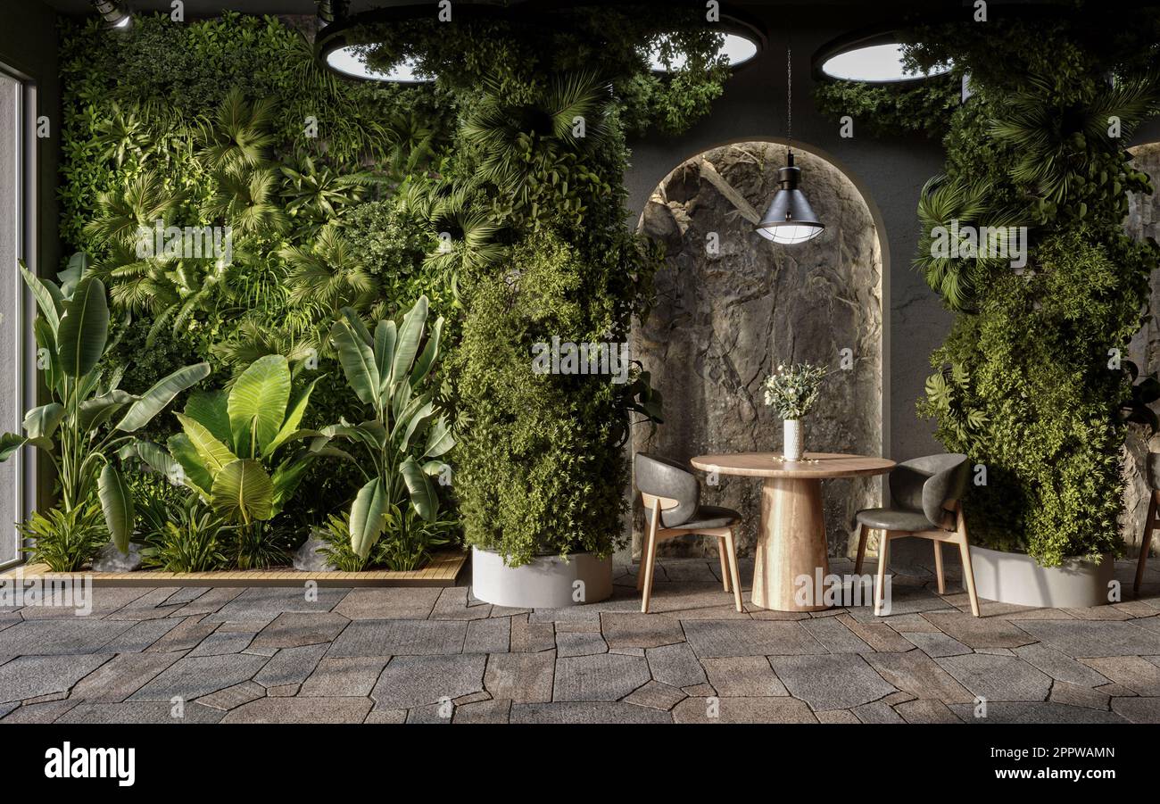 Arched Wall in modern interior design Stock Photo - Alamy