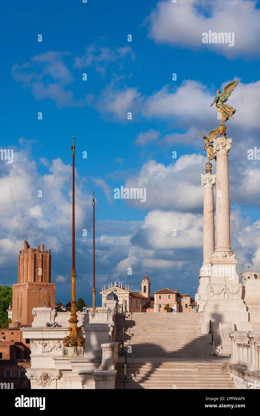 Altar of Nation or 'Vittoriano' monument in the center Rome, with ...