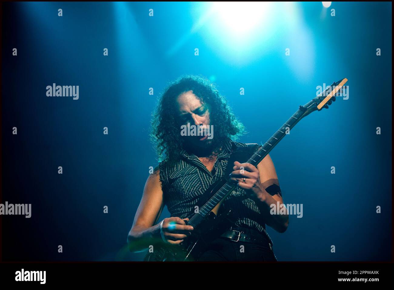 Kirk Hammett guitarplayer of the metalband Metallica in concert in ...