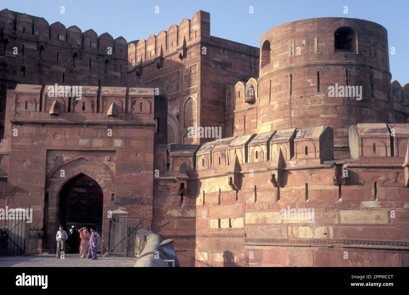 the architecture of the Agra Fort in the city of Agra in the Province ...
