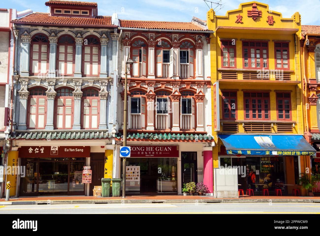 Traditional old colonial architecture in Singapore Old Town Stock Photo ...