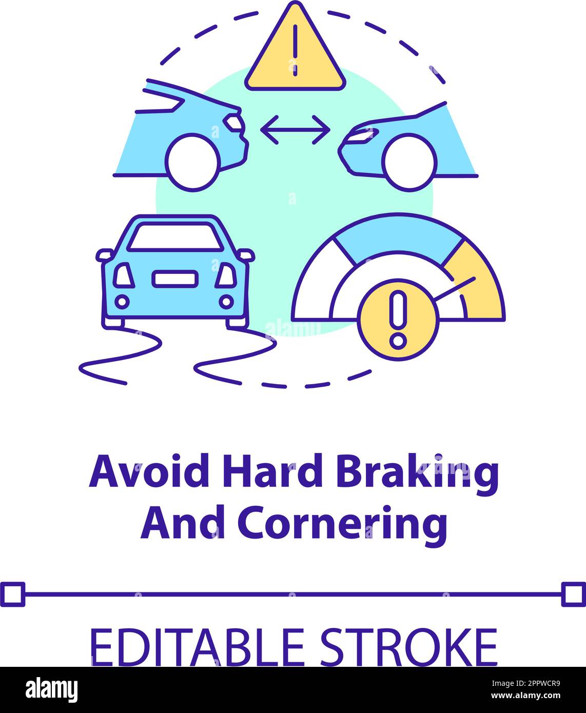 Car cornering safety Stock Vector Images - Alamy