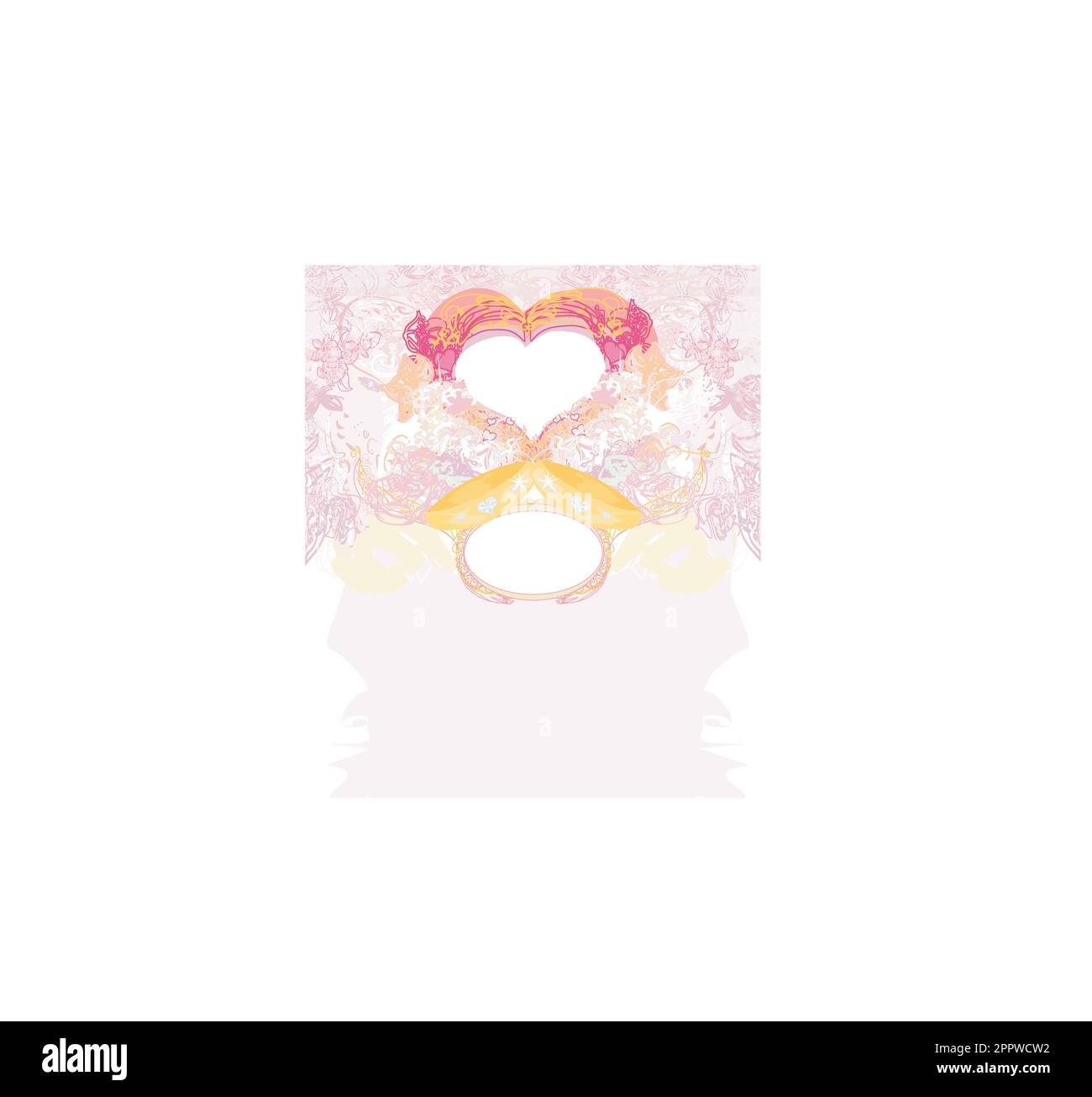 wedding Invitation card with rings Stock Vector Image & Art - Alamy