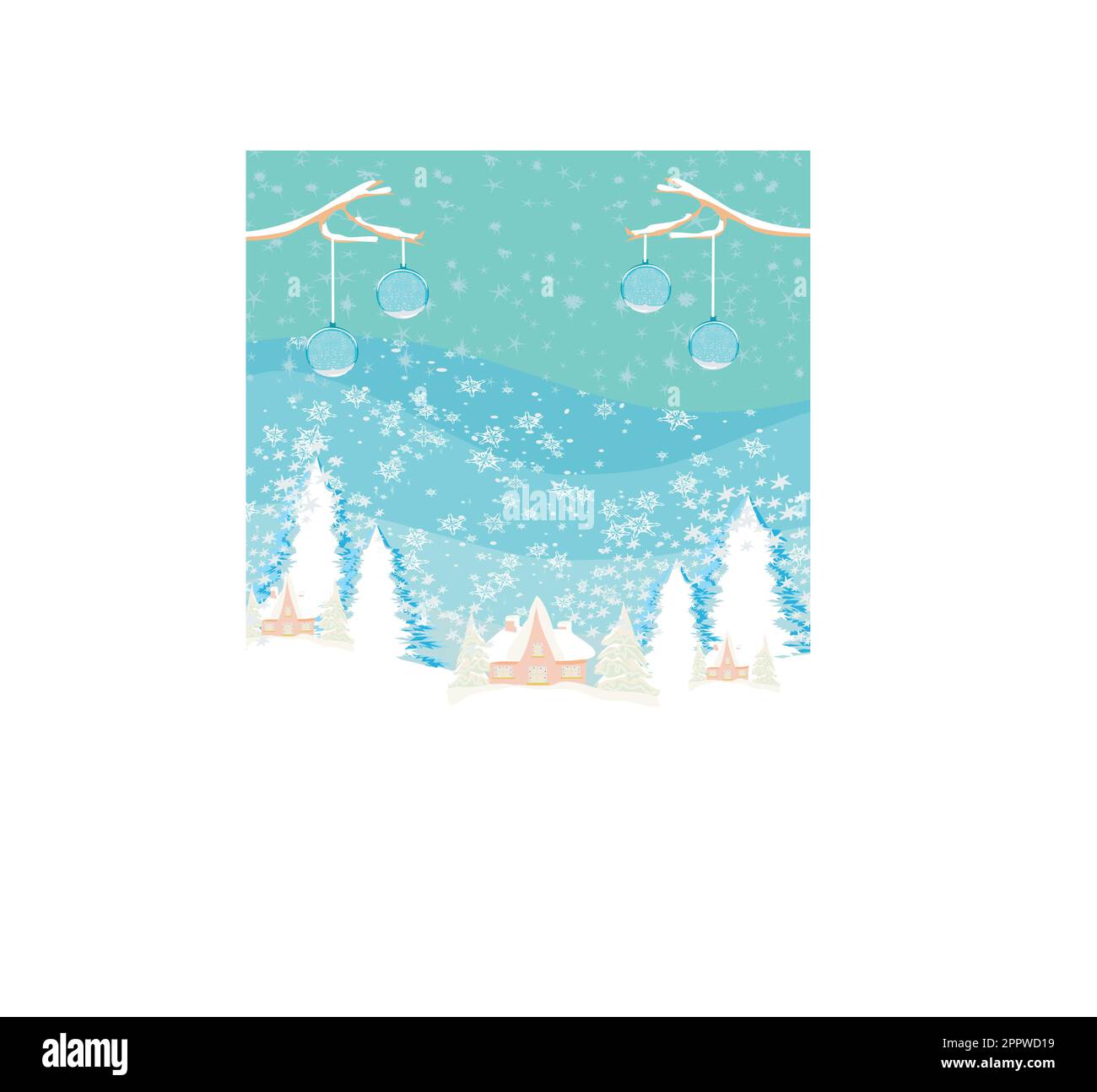 Vector of winter landscape Stock Vector Image & Art - Alamy